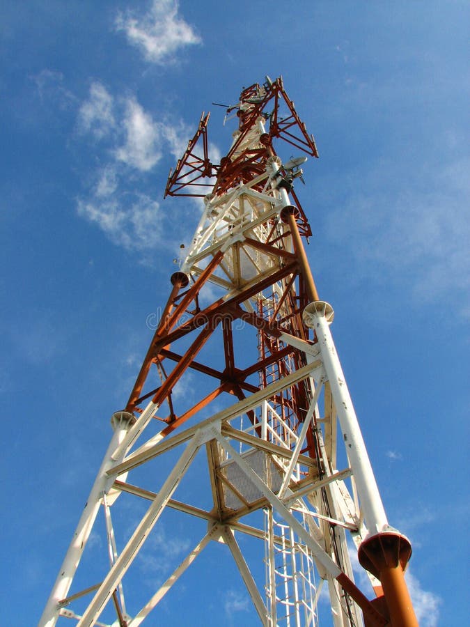 Telecommunications Transmitter Tower Stock Photo - Image of station ...