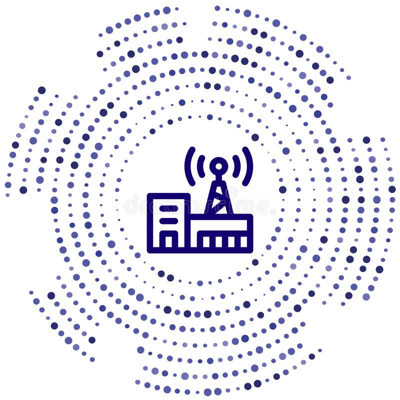 Telecommunications Vector Icon on White Background. Flat Vector ...