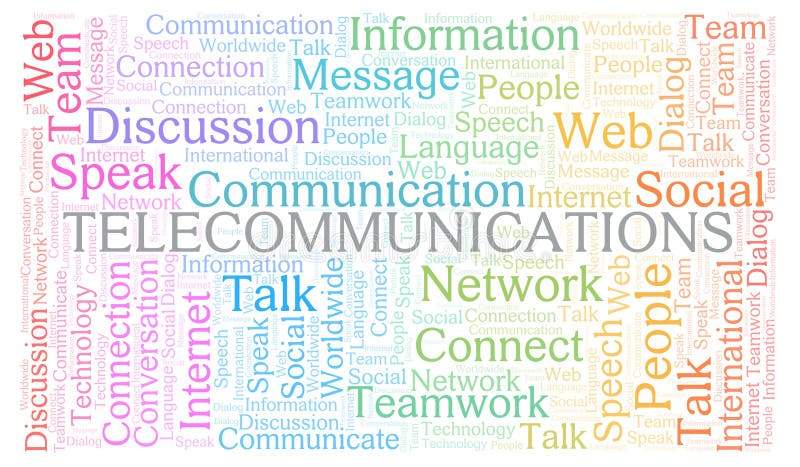 Telecommunications Word Cloud Stock Illustration - Illustration of ...