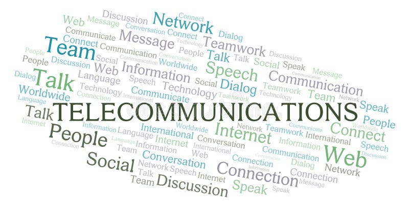 Telecommunications Word Cloud Stock Illustration - Illustration of ...