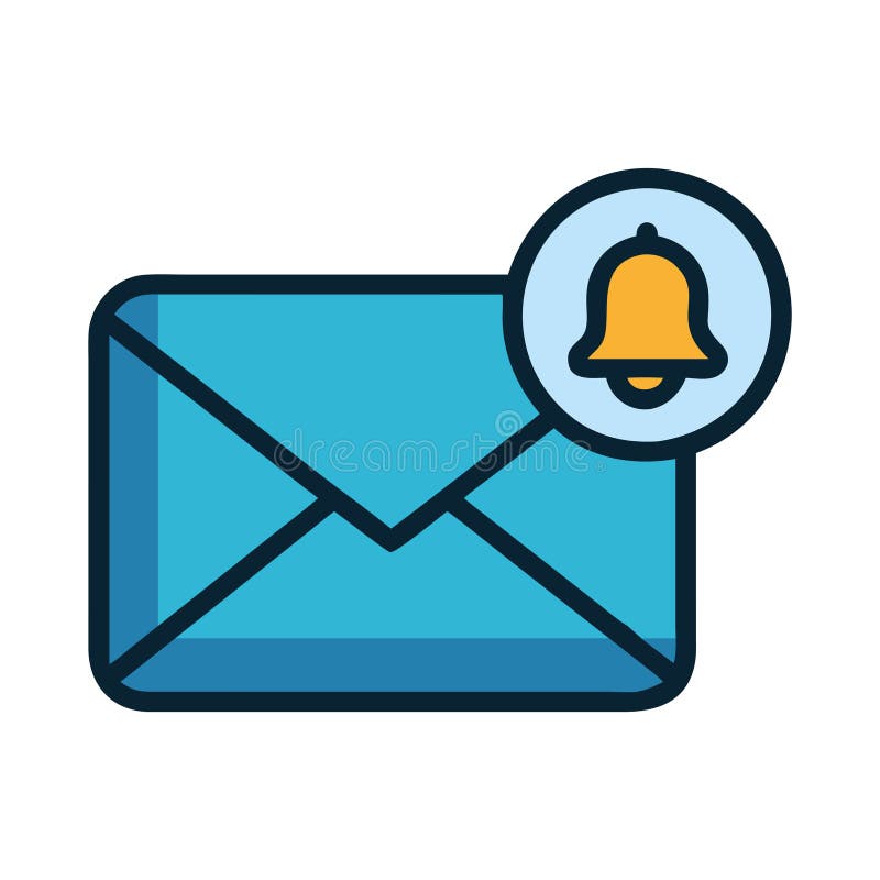 Telecomunication Email Notification Icon Stock Vector - Illustration of ...