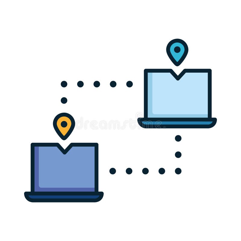 Telecomunication Location Map Icon Stock Illustration - Illustration of ...