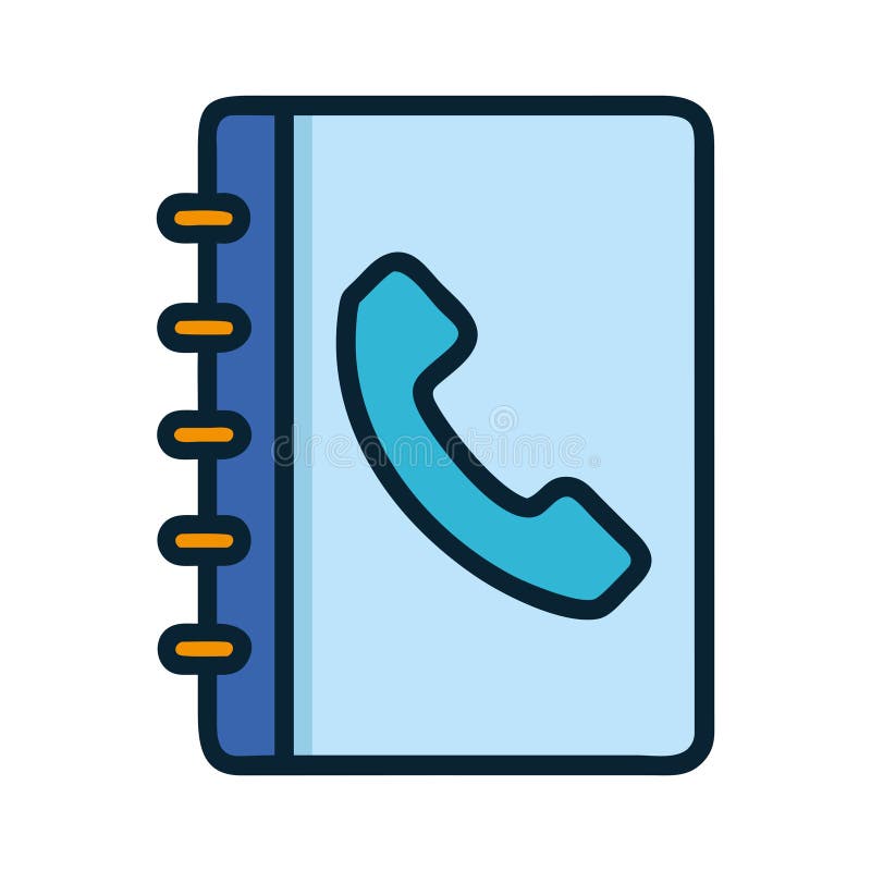 Telecomunication Phone Book Icon Stock Illustration - Illustration of ...