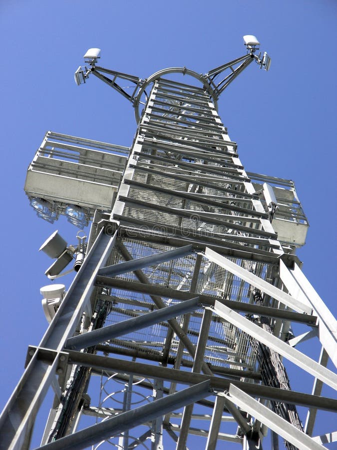 Telecomunications Aerial Tower Stock Image - Image of mast ...