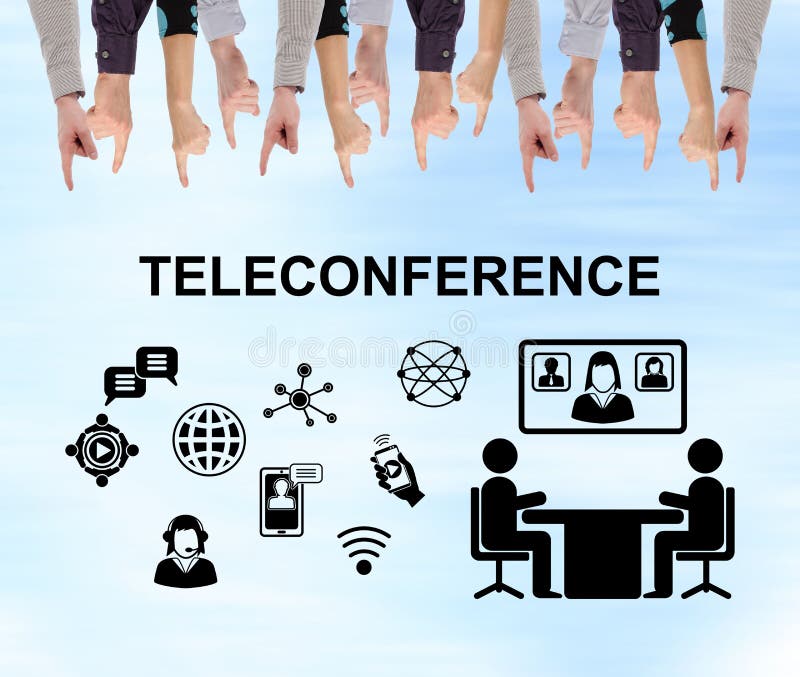 Teleconference Concept. Handsome Young Businessman Making Video Call ...