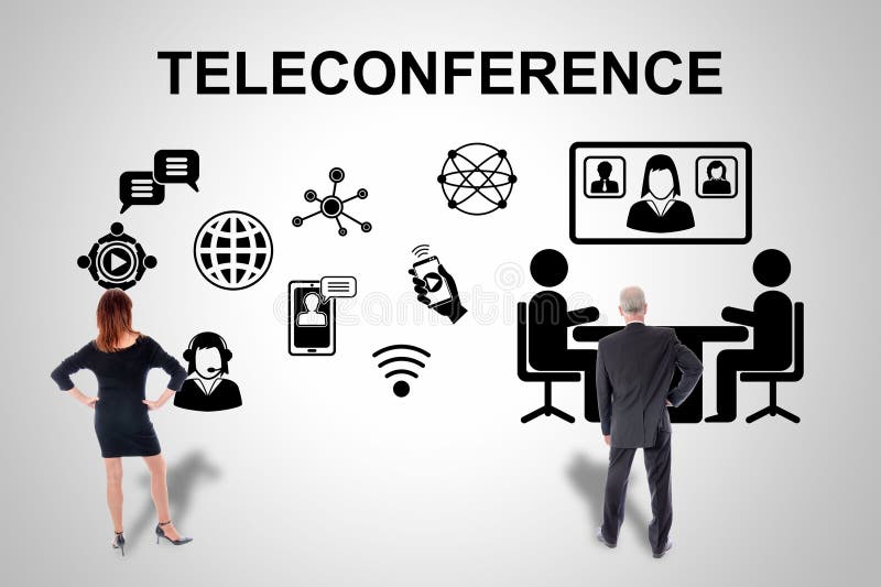 Teleconference Concept. Handsome Young Businessman Making Video Call ...