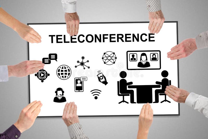 Teleconference Concept on a Whiteboard Stock Photo - Image of online ...