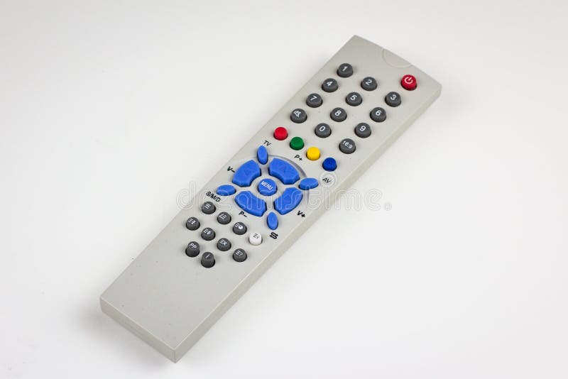 Telecontrol Simple Viejo Polvoriento De La TV Imagen de archivo ...