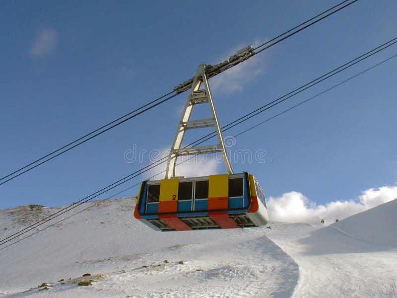 Teleférico foto de archivo. Imagen de nieve, recorrido - 8185184