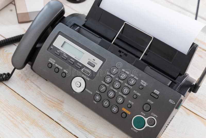 Telefax fotografering för bildbyråer. Bild av svart, kontor - 68307561