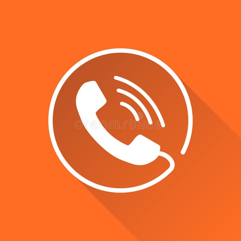 Telefon-Ikone Im Schwarzen Kreis Telefonsymbol Vektor Abbildung ...