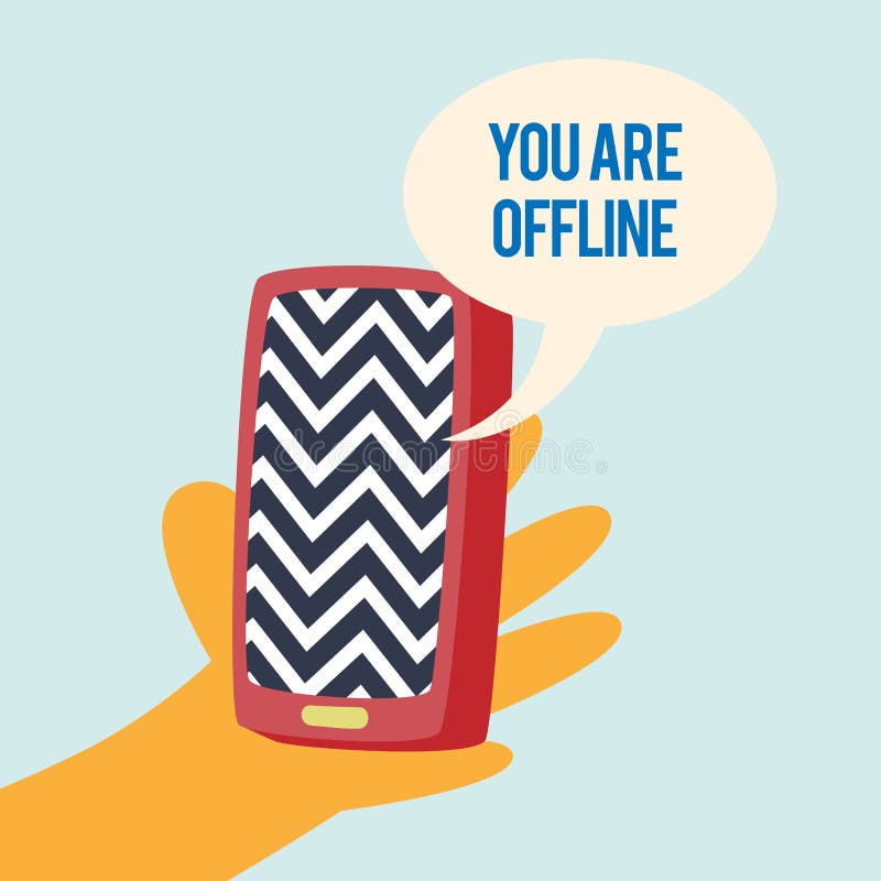 Telefon Offline stock illustrationer. Illustration av koppla - 51733071