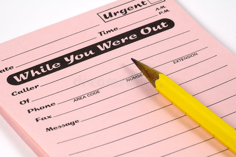 Telefon-Protokoll stockbild. Bild von anmerkung, bleistift - 69033