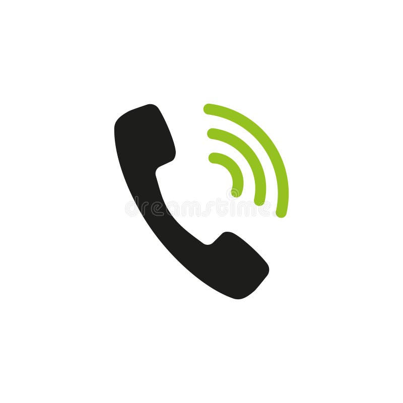 Telefon, Rufzeichen Vector-Illustration, Flaches Design Stock Abbildung ...