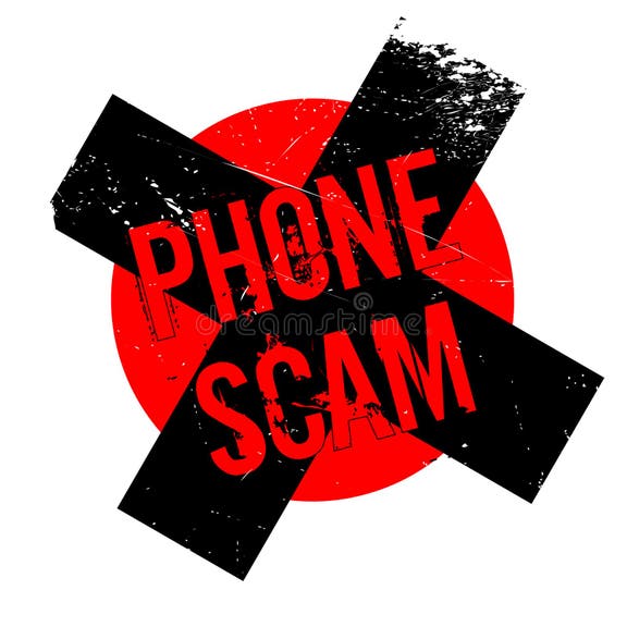 Telefon-Scam-Stempel stock abbildung. Illustration von abbildung - 84694774