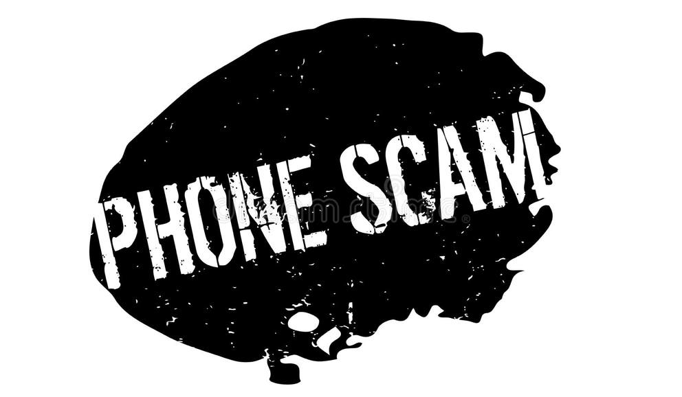Telefon-Scam-Stempel vektor abbildung. Illustration von betrüger - 97218629