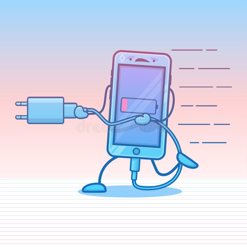 Telefone descarregado ilustração do vetor. Ilustração de telefone ...