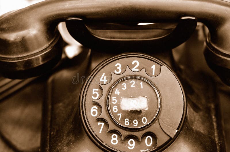 Telefone Retro - Telefone Do Vintage Pelo Indicador Velho Do Grunge ...