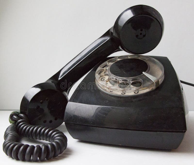 Telefone Velho Do Disco No Fundo Marrom Borrado Imagem de Stock ...