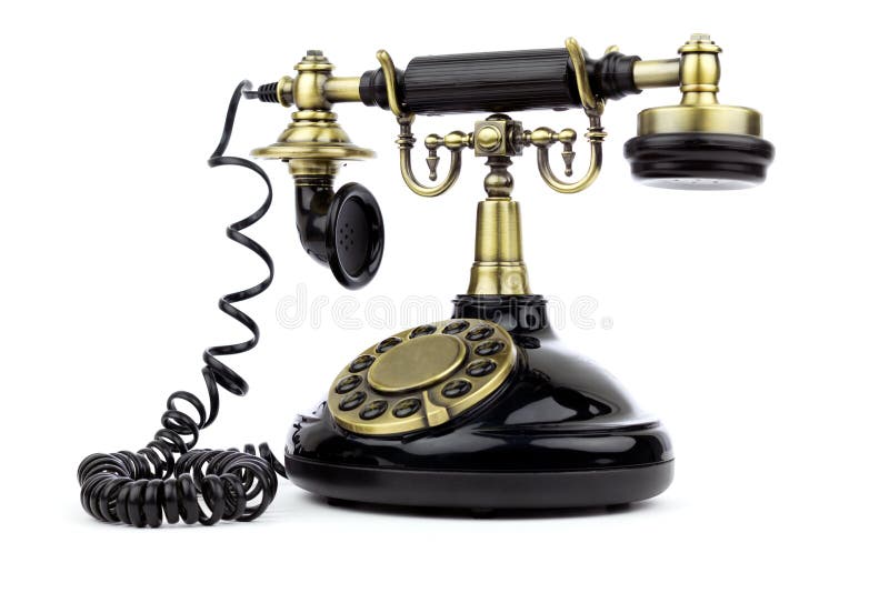 Telefone Velho Do Preto Do Vintage Imagem de Stock - Imagem de monofone ...