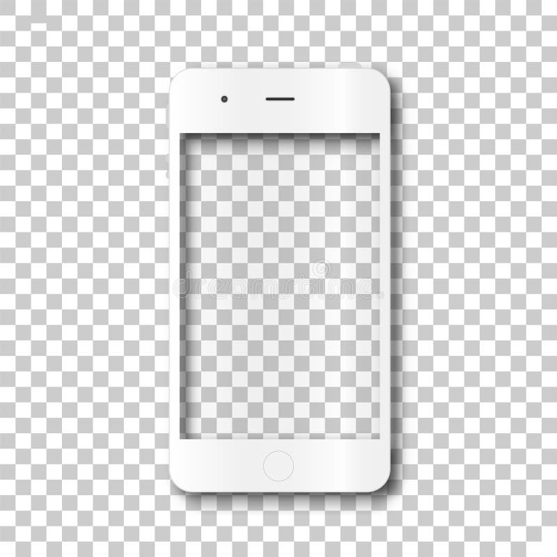 Smartphone-Mockup Handy-Rahmen Mit Transparentem Display Isolierte ...