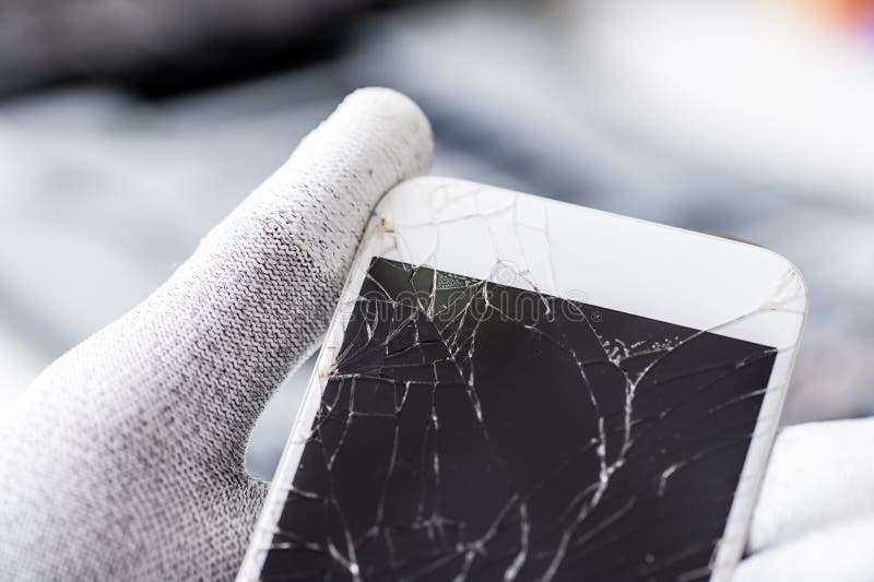 Telefono Cellulare Con Lo Schermo Rotto Fotografia Stock - Immagine di ...