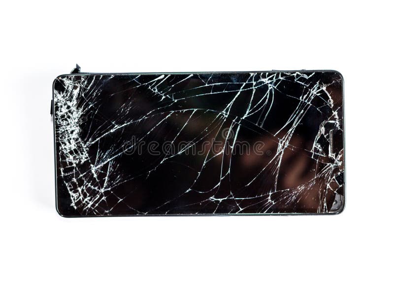 Telefono Cellulare Con Lo Schermo Rotto Fotografia Stock - Immagine di ...