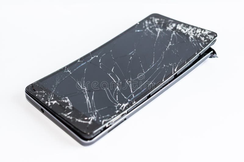 Telefono Cellulare Con Lo Schermo Rotto Immagine Stock - Immagine di ...