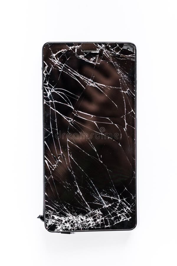 Telefono Cellulare Con Lo Schermo Rotto Fotografia Stock - Immagine di ...