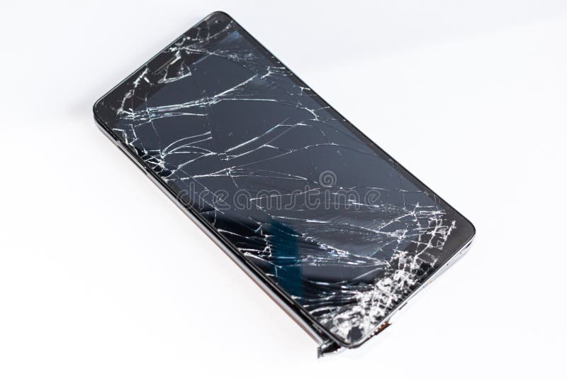 Telefono Cellulare Con Lo Schermo Rotto Fotografia Stock - Immagine di ...