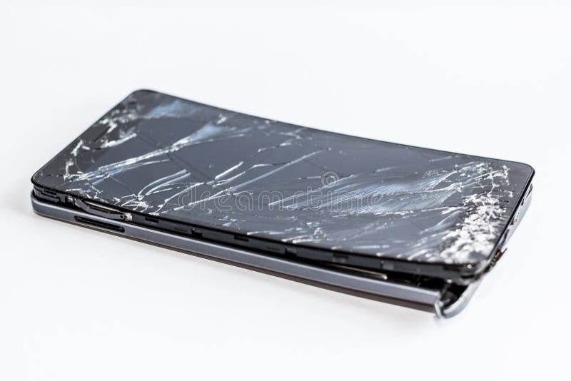 Telefono Cellulare Con Lo Schermo Rotto Immagine Stock - Immagine di ...