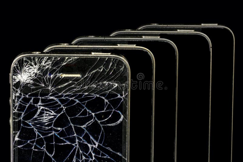 Telefono Cellulare Rotto Con Altri Fotografia Stock - Immagine di ...