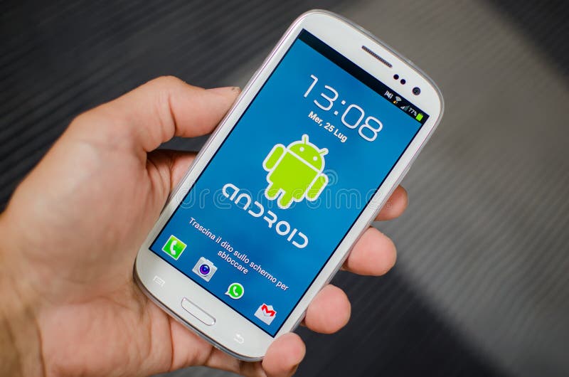 Telefono del Android immagine editoriale. Immagine di moderno - 25861495