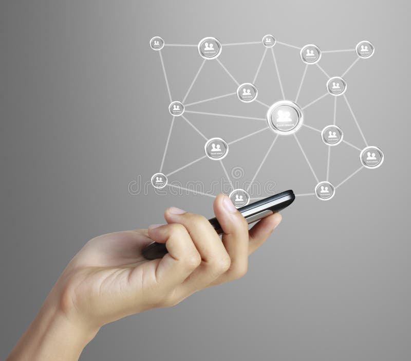 Telefono Mobile Dello Schermo Di Tocco Fotografia Stock - Immagine di ...