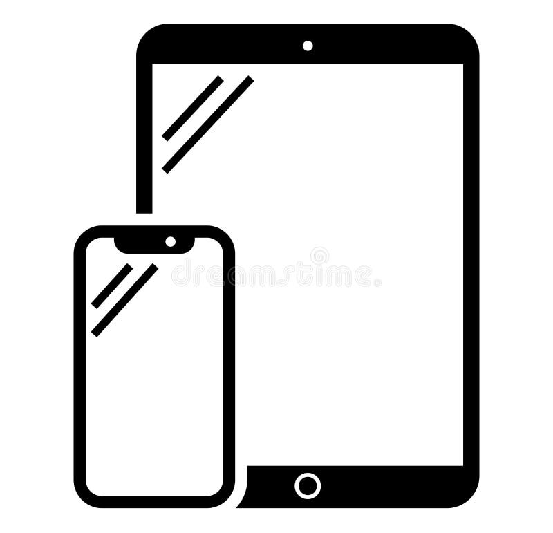 Verticale Tablet Met Het Pictogram Van Het Handoverzicht Vector ...