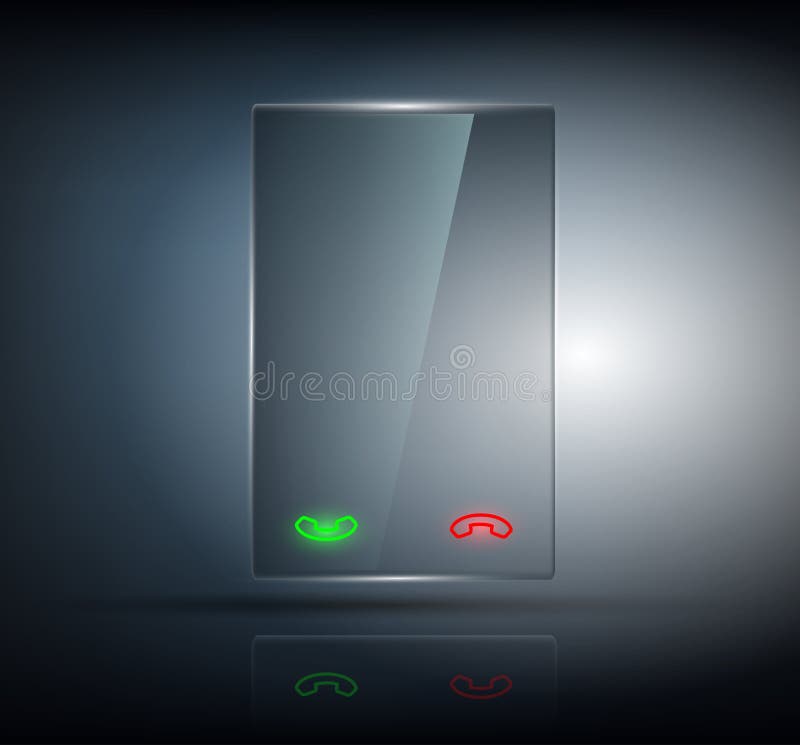 Telefoon Met Een Transparant Lichaam Vector Illustratie - Illustration ...