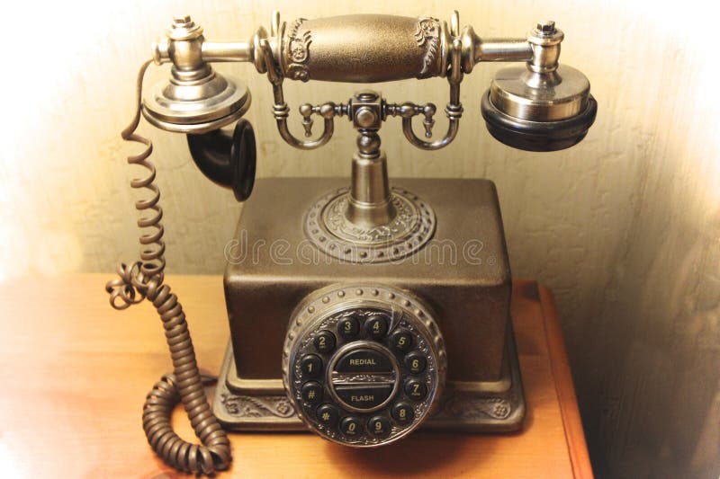 Telefoon Oude Manier En Antiquiteit Stock Afbeelding - Image of ...
