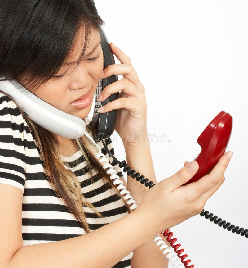 Telefoongesprek stock foto. Image of geïsoleerd, telecommunicatie - 4026772