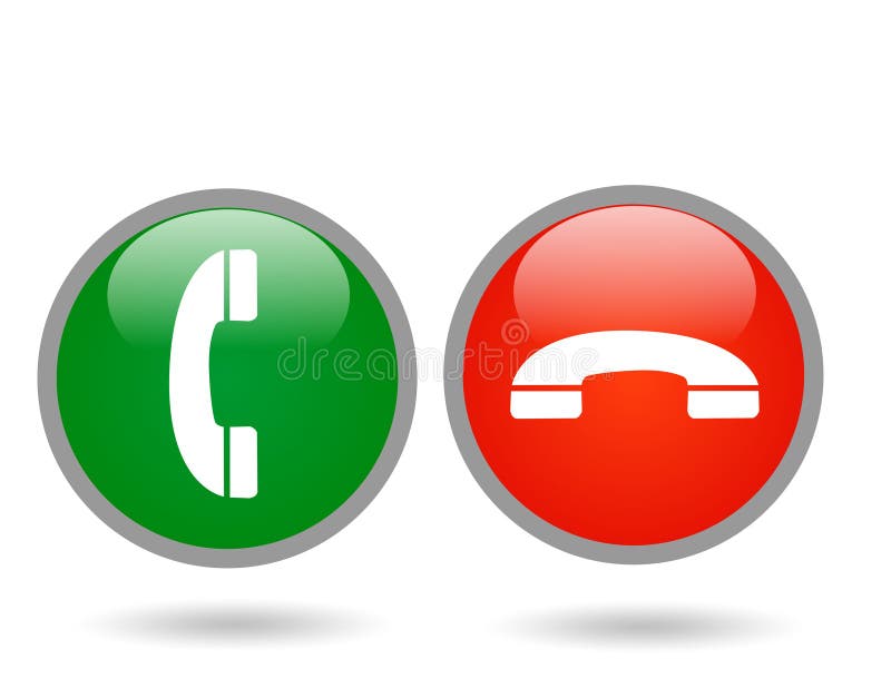 Rood Pictogram Met Symbool Van Telefoon Stock Illustratie ...