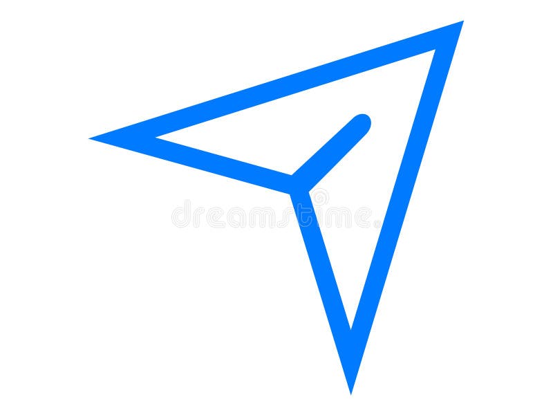 Telegram arrow icon stock illustration. Illustration of label - 371447545