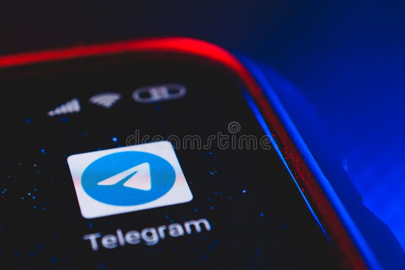 Telegram Icon App on the Screen Smartphone Editorial Stock Image ...