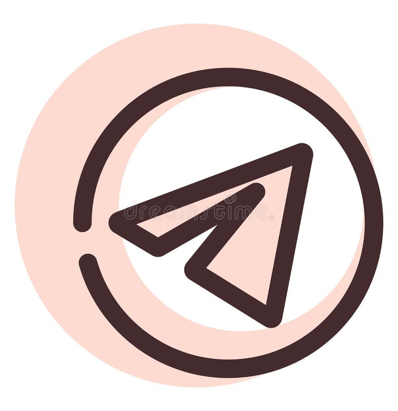 Telegram icon, icon stock vector. Illustration of media - 259394602