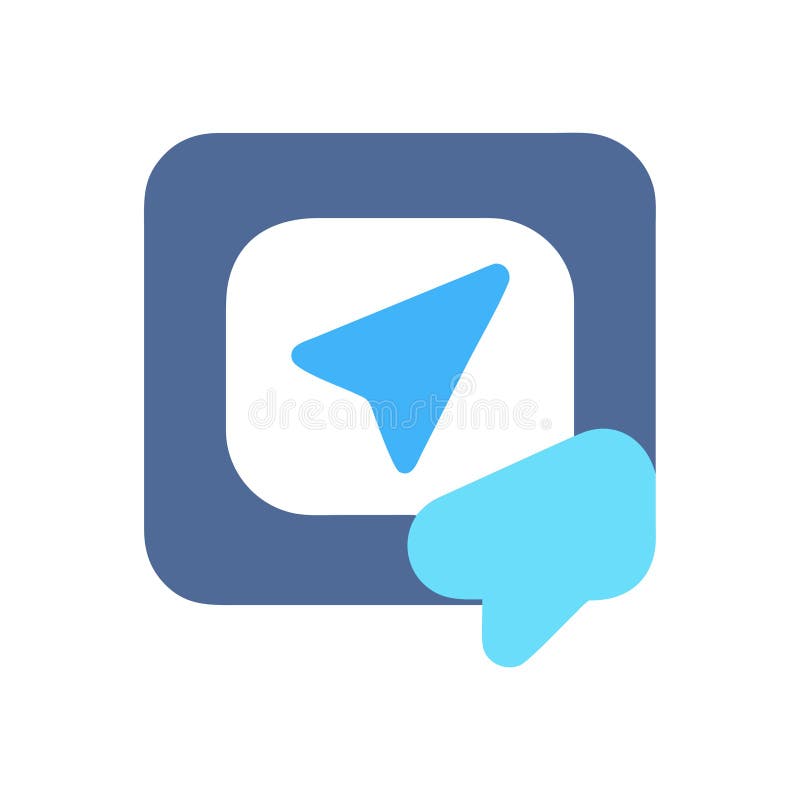 Telegram Icon Design for Instant Messaging Stock Vector - Illustration ...
