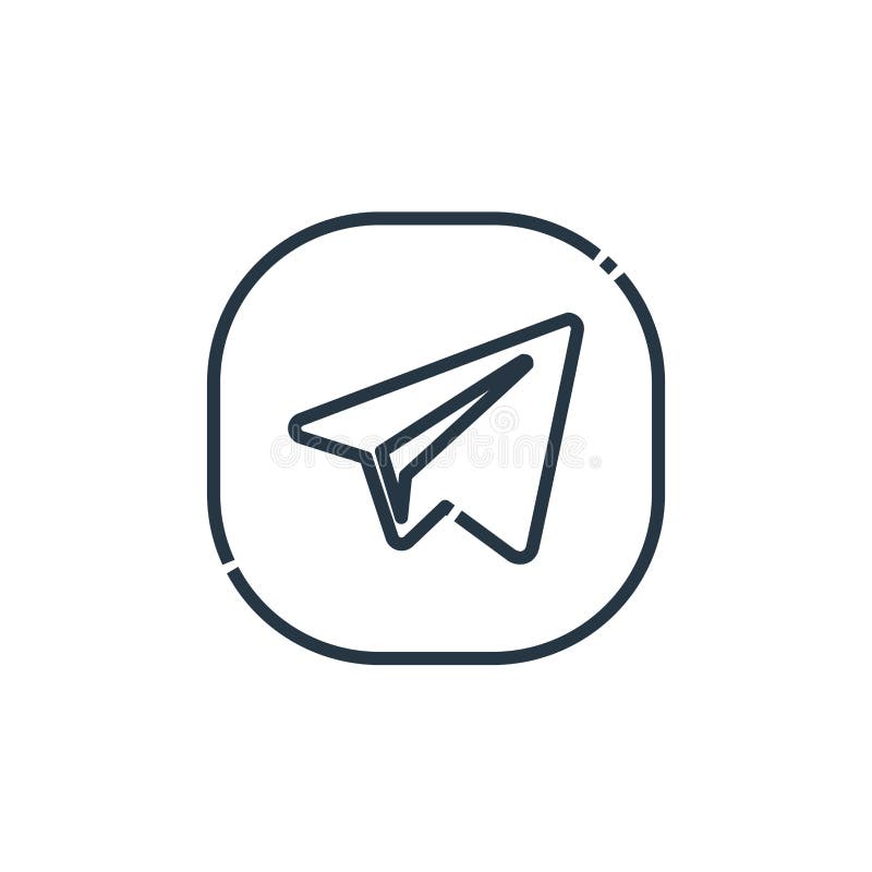 Telegram Icon Vector from Social Media Logos Concept. Thin Line ...