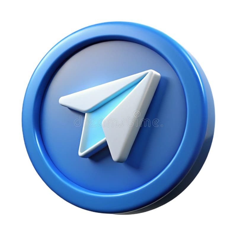 Telegram-1 Logo 3D Icon stock illustration. Illustration of aesthetic ...