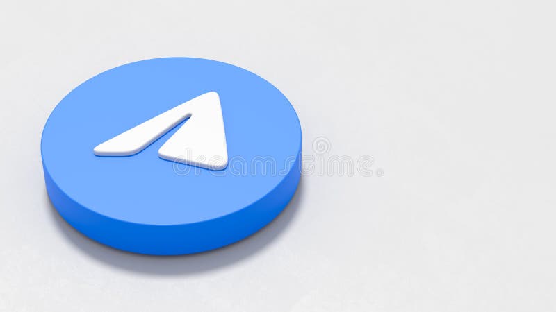 Telegram Logo on Light Grey Background with Copy Space Editorial Stock ...