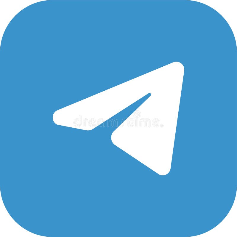 Telegram Logo Messenger Icon. Realistic Social Media Logotype Editorial ...