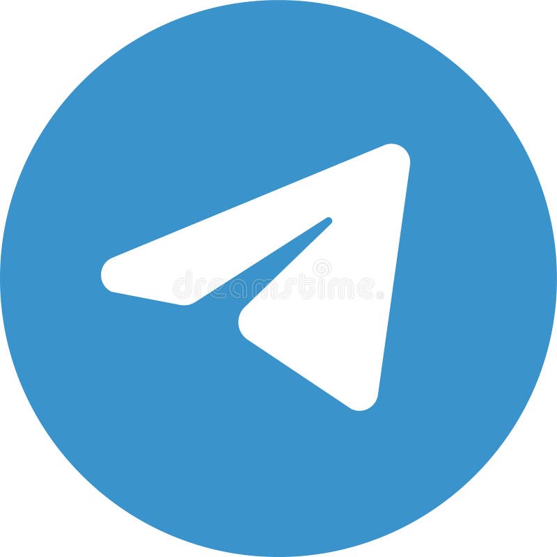 Telegram Logo Messenger Icon. Realistic Social Media Logotype Editorial ...