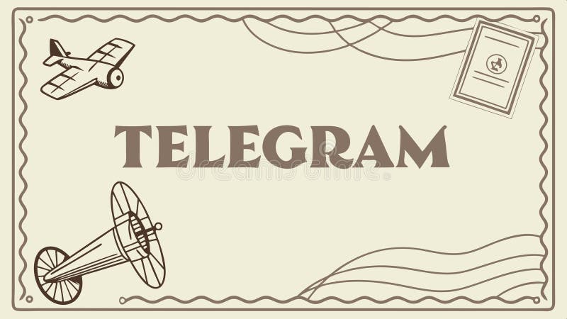 Telegram Message, Vintage Communication Vector Design. Vector Design ...
