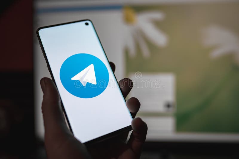 Telegram Messenger App. Smartphone with Telegram Messenger Application ...
